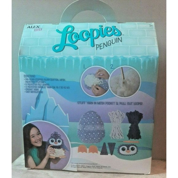 ALEX | Other | Penguin Crochet Kit Fluff Your Own Plush Chenille Kids ...